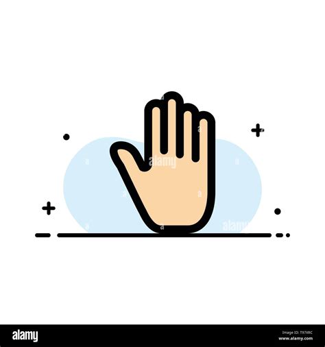 Body Language Gestures Hand Interface Business Flat Line Filled