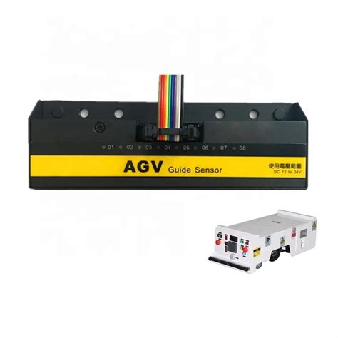 Agv Navigation Sensor Use Magnetic Guide Npn Open Collector Output 8 Bit Magnetic Sensor