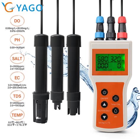 Yago Dissolved Oxygen Meter Yk 100 High Precision Digital Ph Meter 6 In