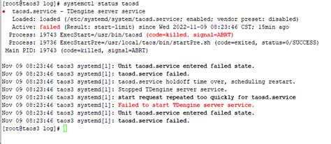 Taosd3015 Start Failed · Issue 17978 · Taosdatatdengine · Github