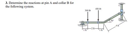 Solved 3 Determine The Reactions At Pin A And Collar B For
