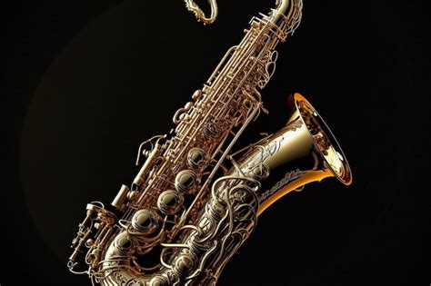 Premium Ai Image Saxophone Musical Instrument Ai Generated