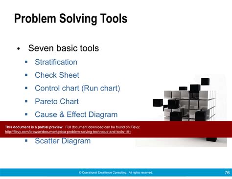 Pdca Problem Solving Process And Tools Ppt Slide Deck Problem Solving