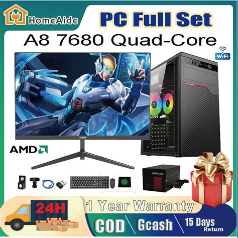 AMD A Quad Core A A DDR GB RAM GB SSD PC Computer For Gaming Desktop