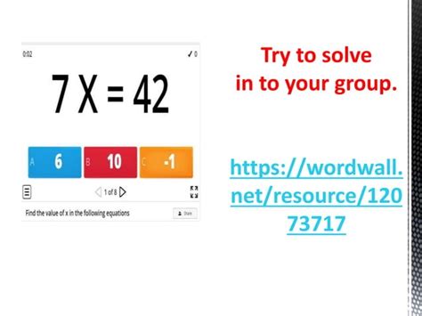 Solving Simple Equation Ppt