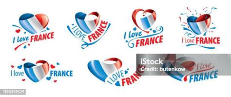 프랑스의 국기와 비문 나는 프랑스를 사랑해요 벡터 일러스트레이션 국기에 대한 스톡 벡터 아트 및 기타 이미지 국기 기 배너 표지판 Istock