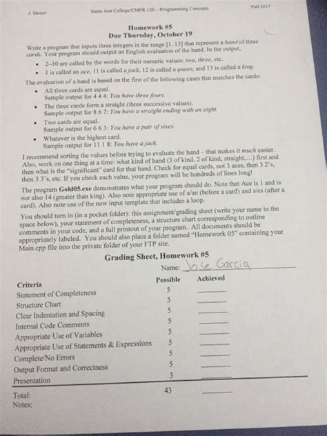 Solved J Hester Santa Ana College Cmpr 120 Programaning