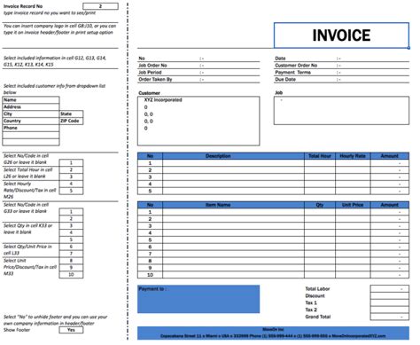 Invoicecreator Excel Templates