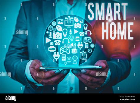 Writing Note Showing Smart Home Business Concept For Automation System Control Lighting Climate