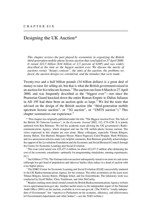 Auctions Theory And Practices Lecture Notes Economics 6 Docsity