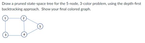 Solved Draw A Pruned State Space Tree For The 5 Node