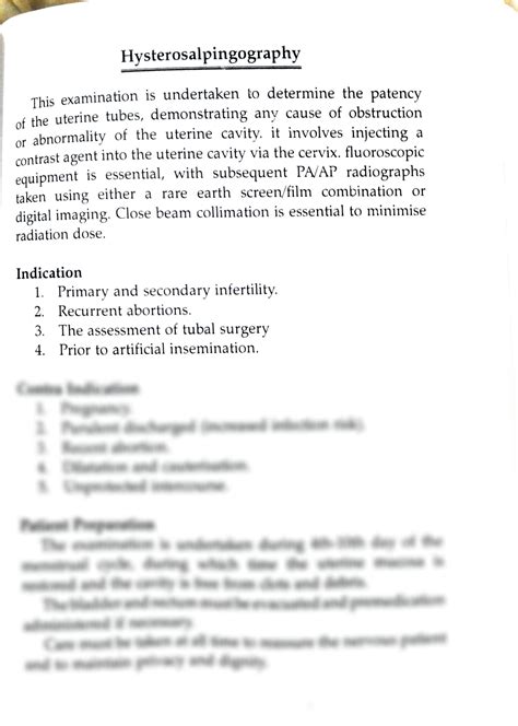 Solution Hsg Hysterosalpingography Special Radiographic Procedure