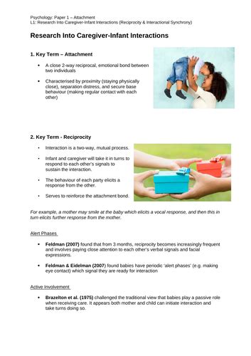 L1 Reciprocity And Interactional Synchrony Attachment Paper 1 Aqa L1 Reciprocity And Interactional Synchrony Attachment Paper 1 Aqa