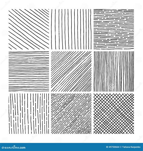 Vector Collection Ink Hand Drawn Hatch Texture Stock Vector