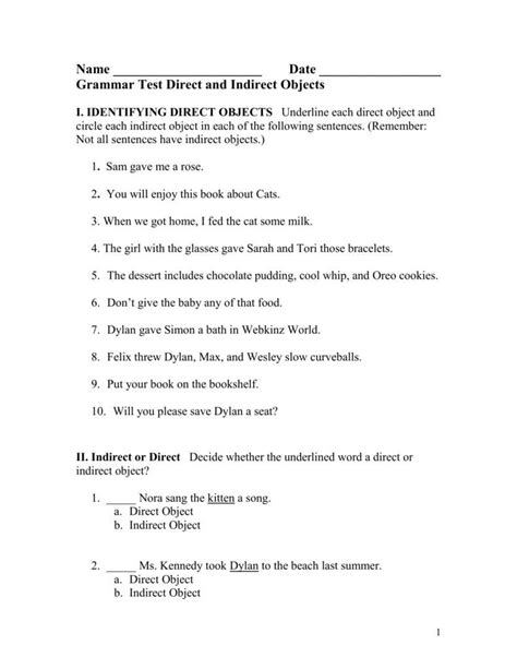 A Visual Guide To Understanding Direct And Indirect Objects In Diagrams