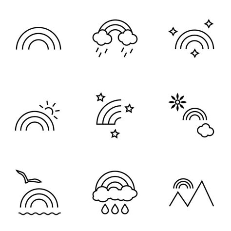 Set Of Modern Outline Symbols For Internet Stores Shops Banners