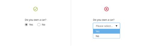 yes no radio button
