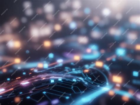Premium Ai Image Abstract Lines And Dots Connection Technology Background Digital Data