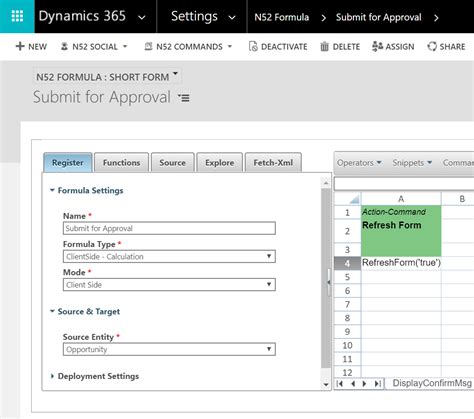 Xrm Formula 267 Confirm Submission For Approval Using Dialog · North52 Support