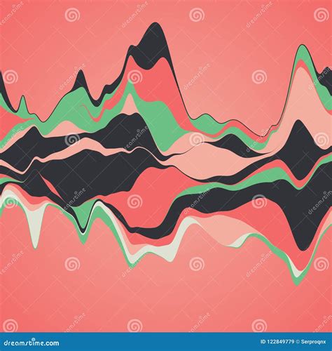 Big Data Visualization Streamgraph Futuristic Infographic Stock