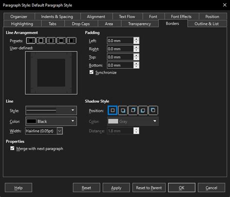 Write Modify Paragraph Borders OOO Development Tools Documentation