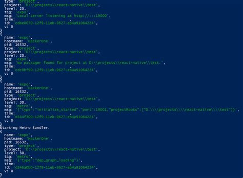Logs In Terminal Are In Json · Issue 2803 · Expoexpo Cli · Github