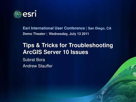 Ppt Tips And Tricks For Troubleshooting Arcgis Server 10 Issues Powerpoint Presentation Id 1024968
