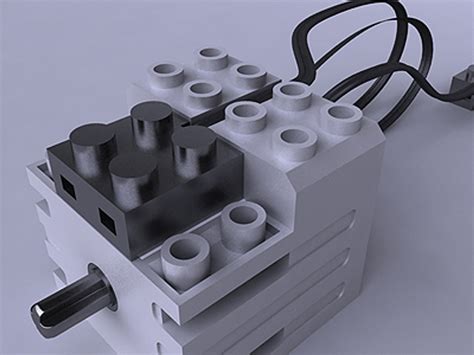D Lego Efficiency Motor Servo Model