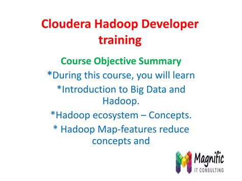 Cloudera Hadoop Developer Training Ppt