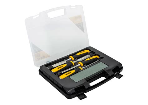 4 Piece Chisel Set With Sharpening Stone Tiger Building Products
