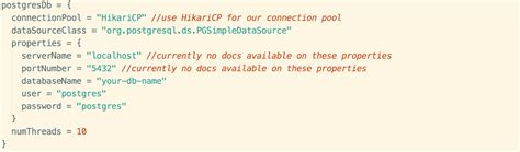 Suggestion Improve Db Config Docs For Default Postgresmysql Connections · Issue 1861 · Slick