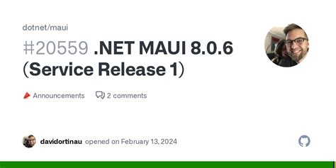 Net Maui 806 Service Release 1 · Dotnet Maui · Discussion 20559