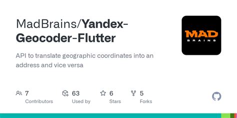 Github Madbrainsyandex Geocoder Flutter Api To Translate Geographic