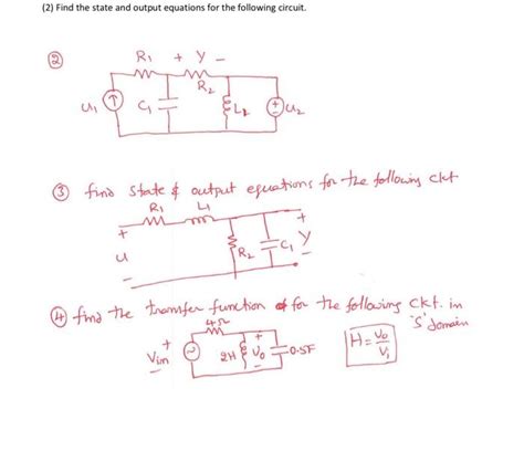 solved 2 find the state and output equations for the