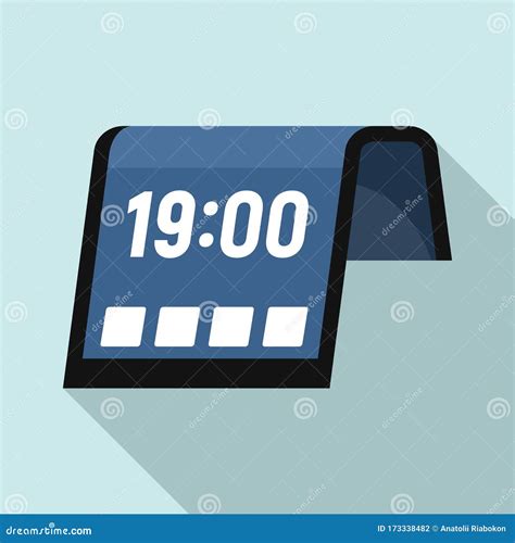 柔性显示图标，平面样式 向量例证 插画 包括有 创造性 小配件 监控程序 发明 方式 平面 173338482