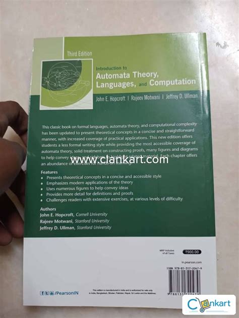 Buy Introduction To Automata Theory Languages And Computation 3e