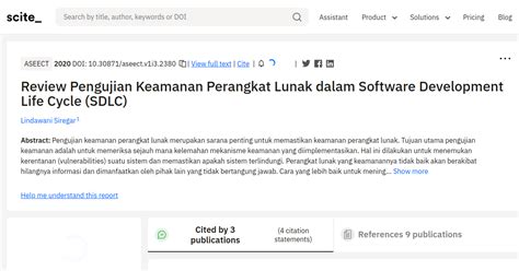 Review Pengujian Keamanan Perangkat Lunak Dalam Software Development Life Cycle Sdlc