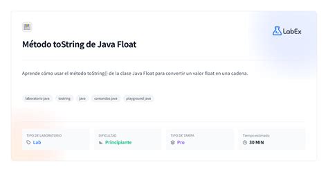 Método Tostring De Java Float Convertir Float A String Labex