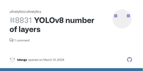 Yolov8 Number Of Layers · Issue 8831 · Ultralyticsultralytics · Github