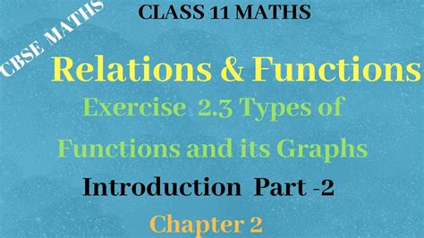 Chapter 2 Exercise 23types Of Functions And Graphsintroduction 2
