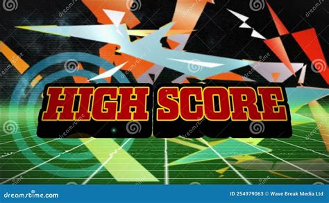 Animation Of High Score Text Over Shapes Stock Video Video Of Design Animation 254979063