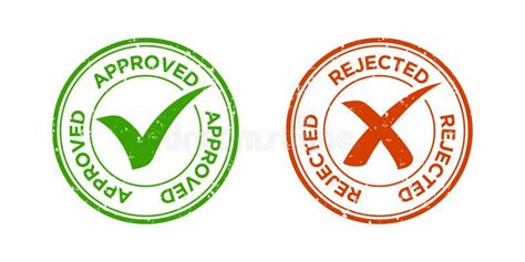Approved And Rejected Stamp Design Element Suitable For Websites