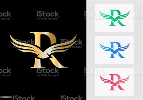 R 편지 날개 로고 디자인 초기 비행 날개 R 문자 로고 교통에 대한 스톡 벡터 아트 및 기타 이미지 교통 교통수단 깃털 Istock