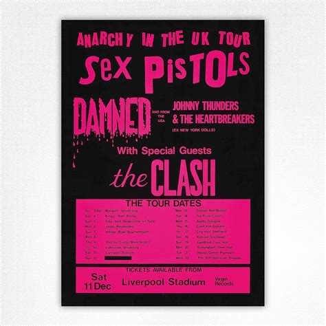 The Sex Pistols The Damned The Clash Johnny Thunders Anarchy In
