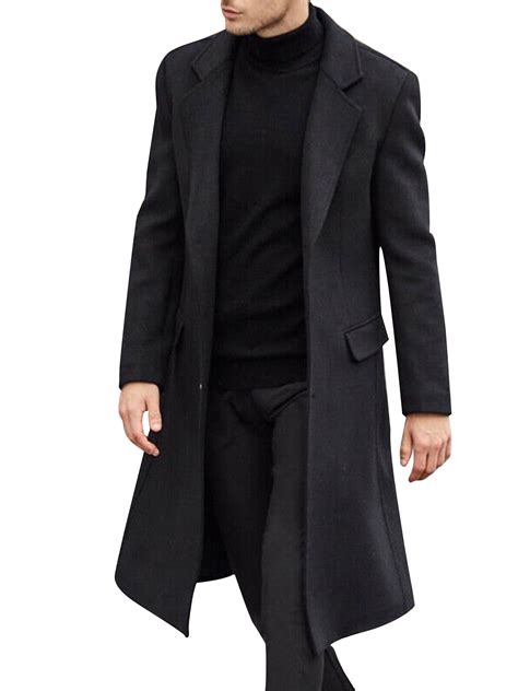 Mens Slim Pea Coat