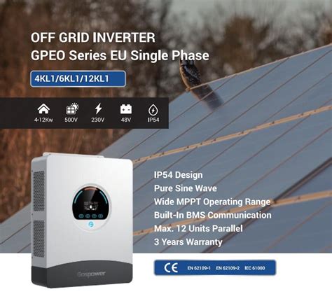 China 12kw Single Phase Off Grid Solar Inverter Built In Mppt 2713max