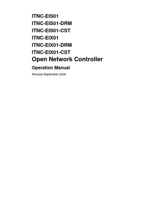 Open Network Controller Operation Manual Pdf Programmable Logic Open Network Controller Operation Manual Pdf Programmable Logic