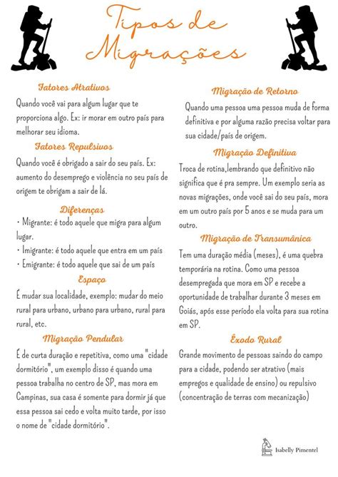 Resumo De Geografia Resumos Enem Migração No Brasil Estudos Para O Enem