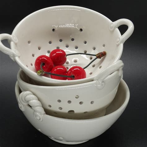 Ceramic Colander Etsy