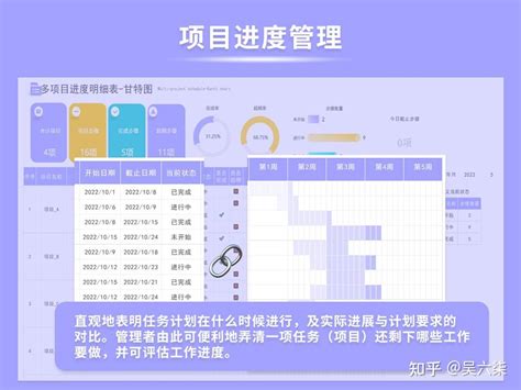 多功能项目管理甘特图：项目管理 进度图表 图表分析 自动统计 知乎